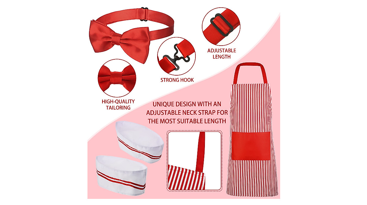 Satinior 1950s Waiter Costume Kits – Retro Movie Night