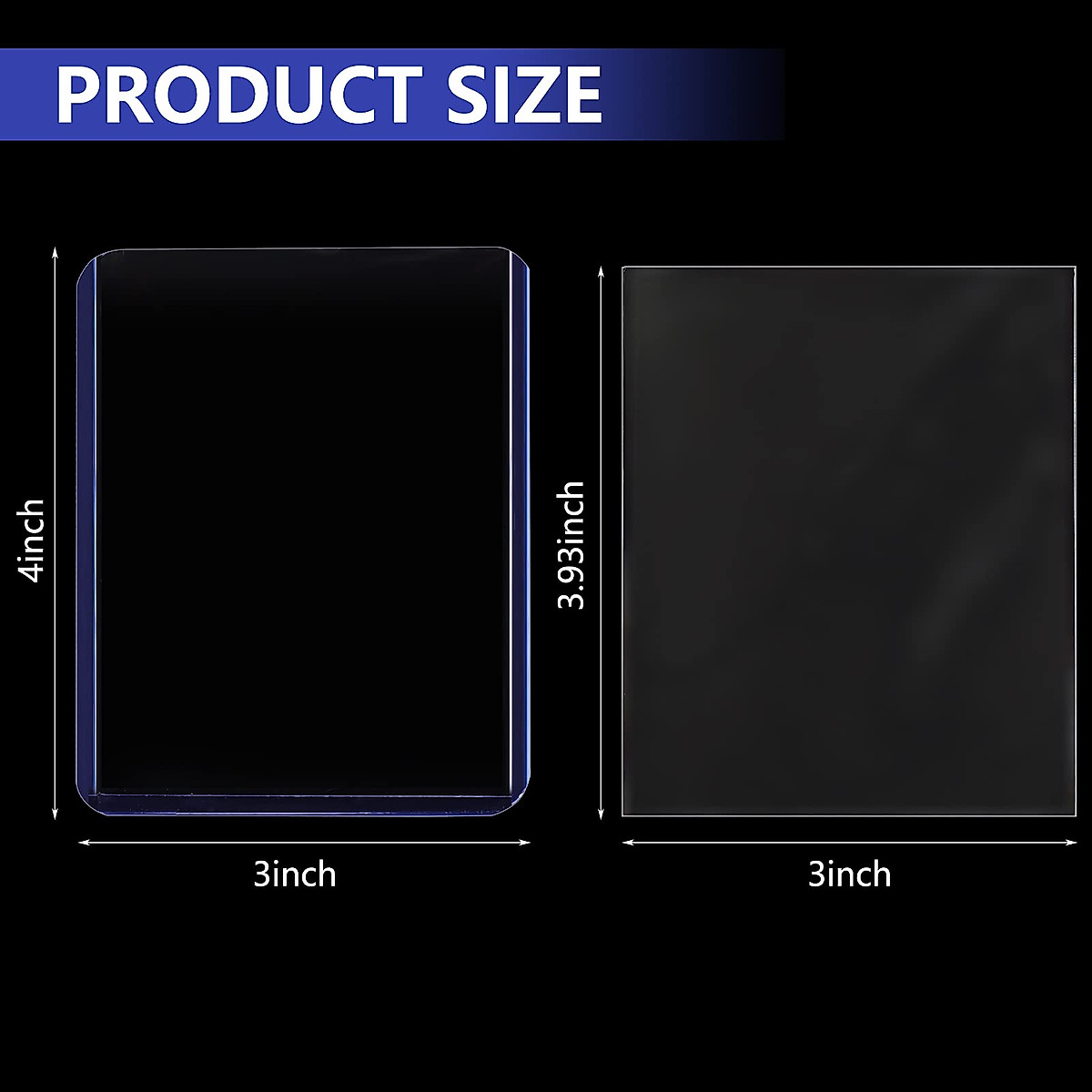 360 Pieces Hard Card Sleeves Clear Card Holder for Trading Card Transparent Card Protectors for Baseball Card, Sports Card, Gaming Card 2.5 x 3.5 Inch