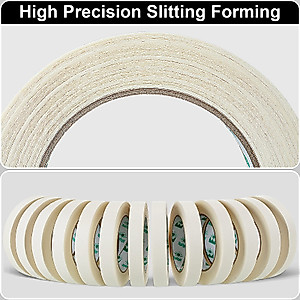 Leelosp 25 Rolls Masking Tape Bulk General Purpose Masking Tape Paint Art Mask Tape Wall Craft Paper Tape for Painter Artist Multi Use School Supplies, 0.75 Inch x 55 Yards, 1375 Yards Total (Beige)