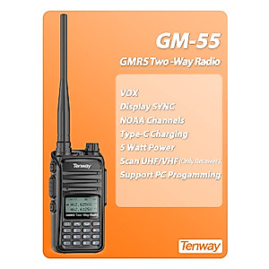 5W Handheld GMRS Two Way Radio with Long Range, Repeater Capable, NOAA Scanning & Display SYNC - Ideal for Off-Road Overlanding