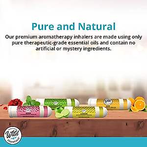 Wild Essentials 3 Pack of Quit Smoking Aromatherapy Nasal Inhalers Made with 100% Natural, Therapeutic Grade Essential Oils to Help You Kick The Habit and Quench The Cravings