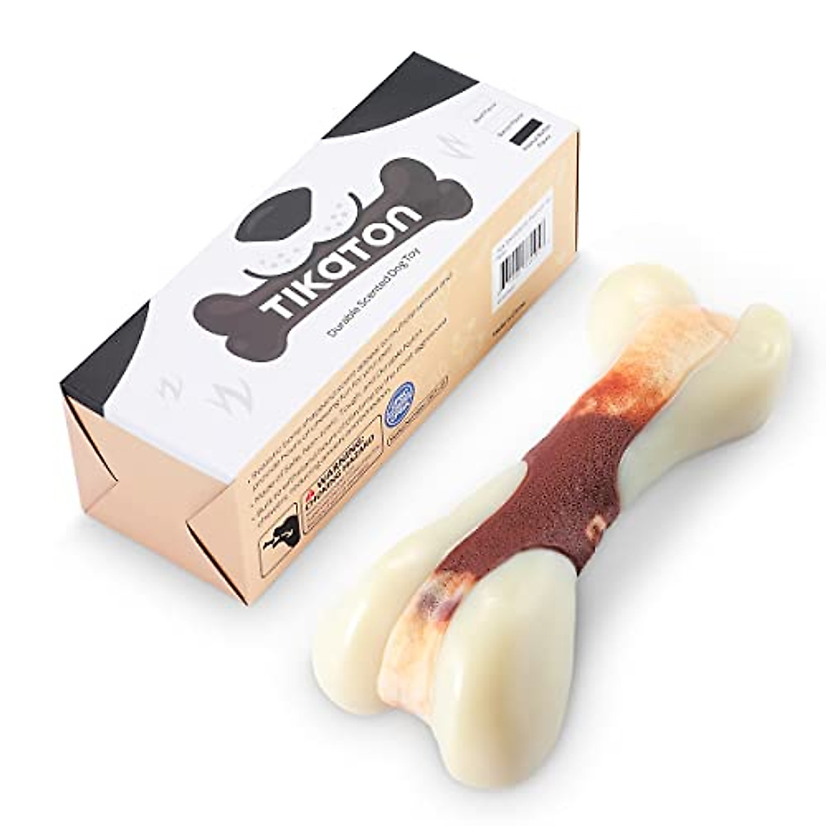 Indestructible Dog Chew Toys for Aggressive Chewers, Tikaton Beef Flavor Durable Dog Teething Chew Toys Bones for Large / Medium / Small Puppies…