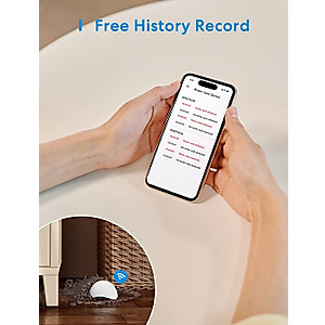 meross Smart Water Leak Detector, WiFi Water Sensor Support Apple HomeKit, SmartThings, IP67 Waterproof with App Alerts, Audio Alarm, 100M Range for Home Basement Kitchen (Meross Hub Included)