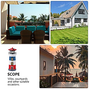 BESPORTBLE Solar Light Lamp Decorative Lighthouse Solar Lamp Garden Lighthouse Patio Lamp Yard Lamp Yard Light Patio Light Outdoor Light Solar Lighthouse