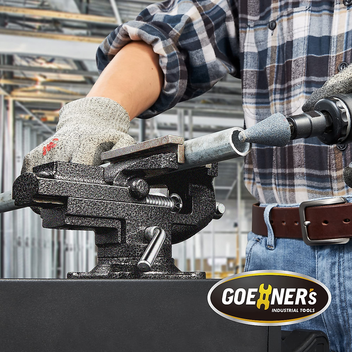 Table Vise or Bench Vise Universal, 360° Swivel Clamp-On Vise Portable Home Vice 3.2'' for Woodworking, Cutting Conduit, Drilling, Metalworking