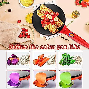 8" Electric Crepe Maker, Portable Crepe Maker Cordless Crepe Pan Maker Griddle Crepe Pan with Non-Stick Coating for Crepes, Blintzes, Pancakes, Bacon, Tortillas