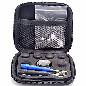 CtrlDepot 15-in-1 Replacement Parts for Xbox one Elite Controller Parts for Xbox one Accessories Swap Thumbsticks + 4 Paddles + 2 D-Pads Elite Controller [Black]