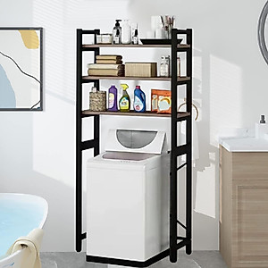 HEVIRGO Over The Toilet Storage,Toilet Storage Rack Freestanding,Toilet Household Supplies,Multi-Layer Space-Saving Bathroom,Stand Over Sundries Organizer,for Restroom,Laundry