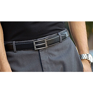 KORE Men’s Full-Grain Leather Track Belt | “Excel” Alloy Buckle