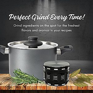 4 Inch herb grinder / 3 layer spice grinder - (9 COLOR OPTIONS) - easily grind your herbs at home with its custom grip design. Black Grinder is Aluminum Allow (Black, 4 Inches)