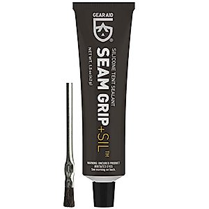GEAR AID Seam Grip SIL Silicone Sealant for Silnylon Tents and Tarps, Clear, 1.5 oz (10440)