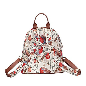 Signare Tapestry women Backpack Casual Daypack Robin Design (DAPK-ROB)