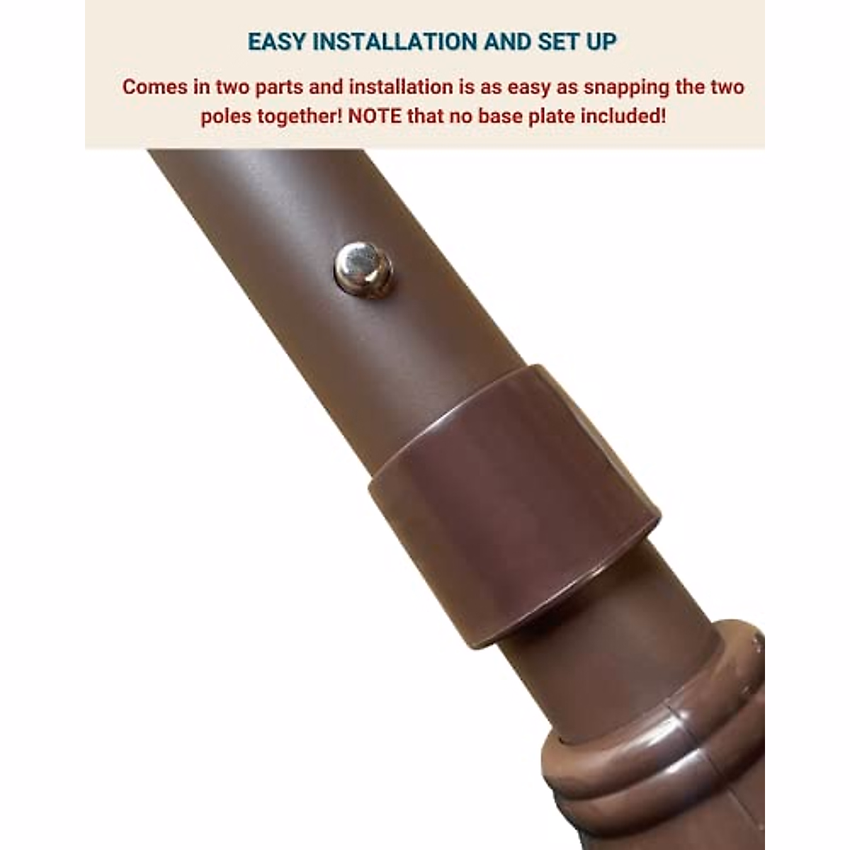 Formosa Covers 7.5 ft Outdoor Patio Umbrella Market Style with Crank & Tilt, Aluminum Anti-Rust Pole with Flexible Fiberglass Ribs - Perfect for Patio, Deck, Small Bistro, and Pool - Red