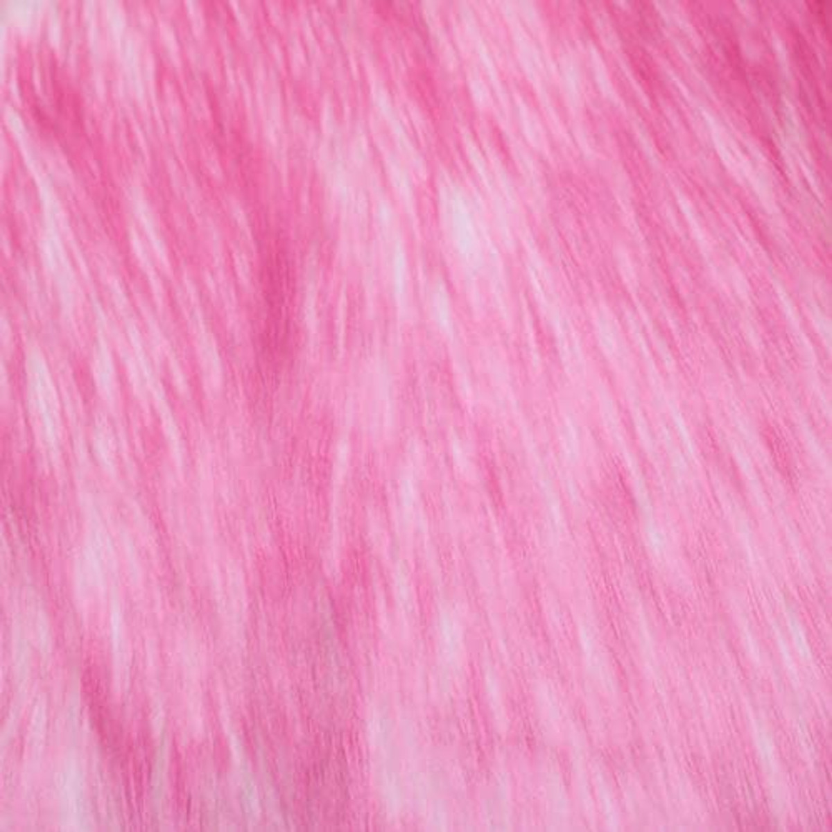 Texco Inc Candy Shade Frosted Tone Soft on a Medium Pile of 2" Newborn Cuddly Faux Fur Fabric, Ivory Pink 1 Yard