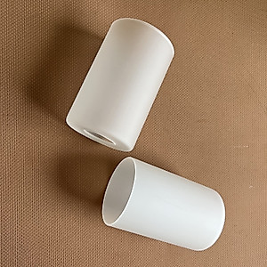 Frosted Glass Lamp Shade, 2 pack, Pendant Light Shade Cylinder Glass Shade Replacement Glass Lamp Shade with 1-5/8-inch Fitter, Diameter 3.5”, Height 5.5"