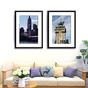 8x10 Picture Frame set of 3 Display Pictures 5x7 with Mat or 8x10 Without Mat, Photo Frames Collage for Wall Decor, Photo Certificate Frames Set,Wall & Tabletop Picture Frames 8 by10 Picture Frames