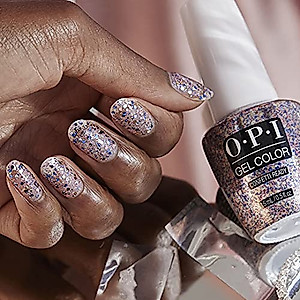 OPI GelColor, Confetti Ready, Glitter Gel Nail Polish, Holiday'21 Celebration Collection, 0.5 fl. oz.