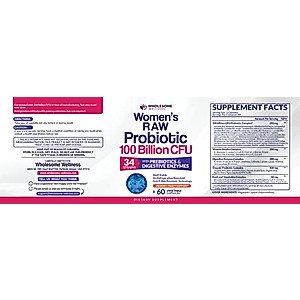 Dr. Formulated Raw Probiotics for Women 100 Billion CFUs with Prebiotics, Digestive Enzymes, Approved Women's Probiotic for Adults, Shelf Stable Probiotic Supplement Capsules