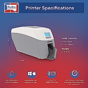 Bodno Magicard 600 Dual Sided ID Card Printer & Complete Supplies Package ID Software - Bronze Edition