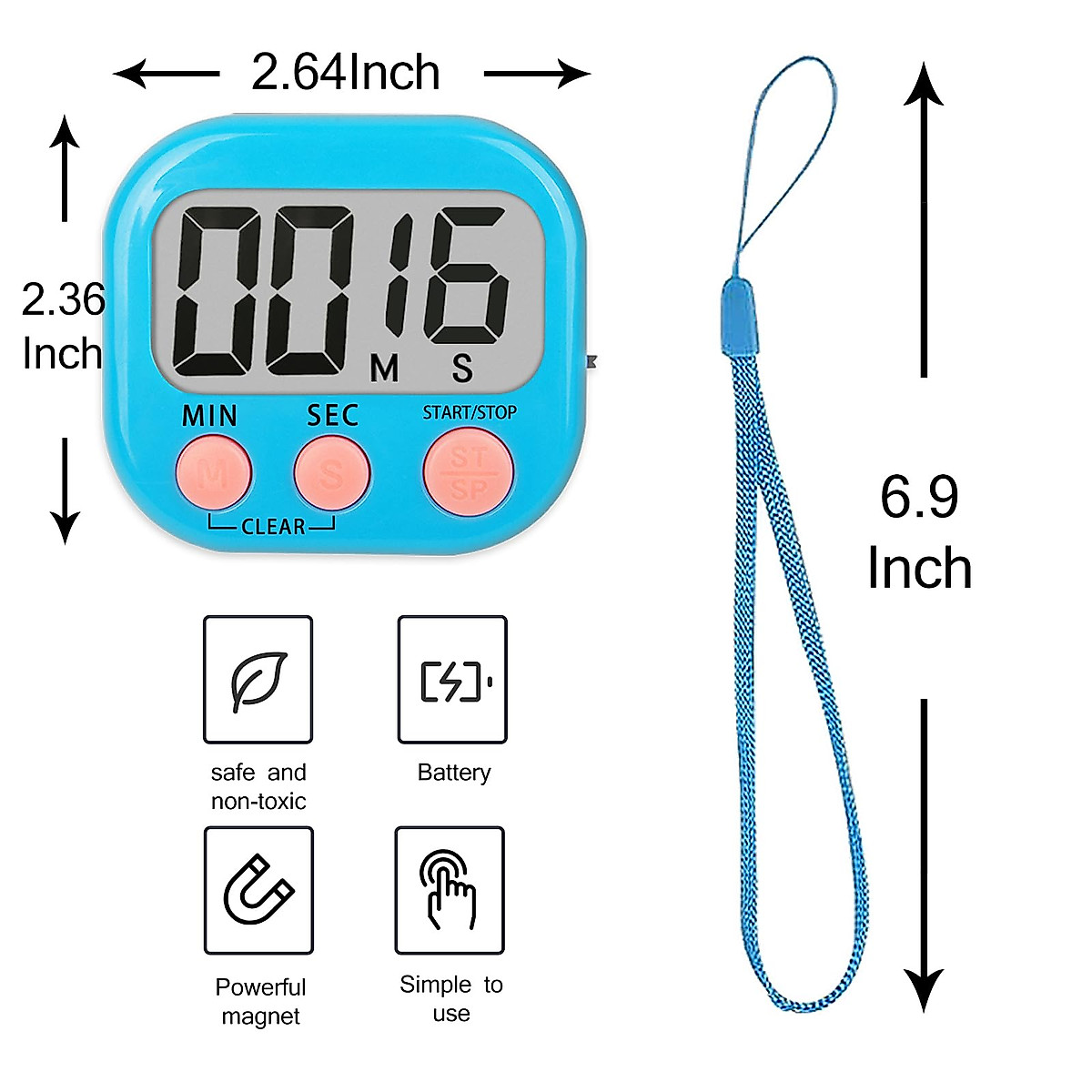 ZILLEEN Classroom Timer for Kids Teachers 2 Pack Digital Tmers