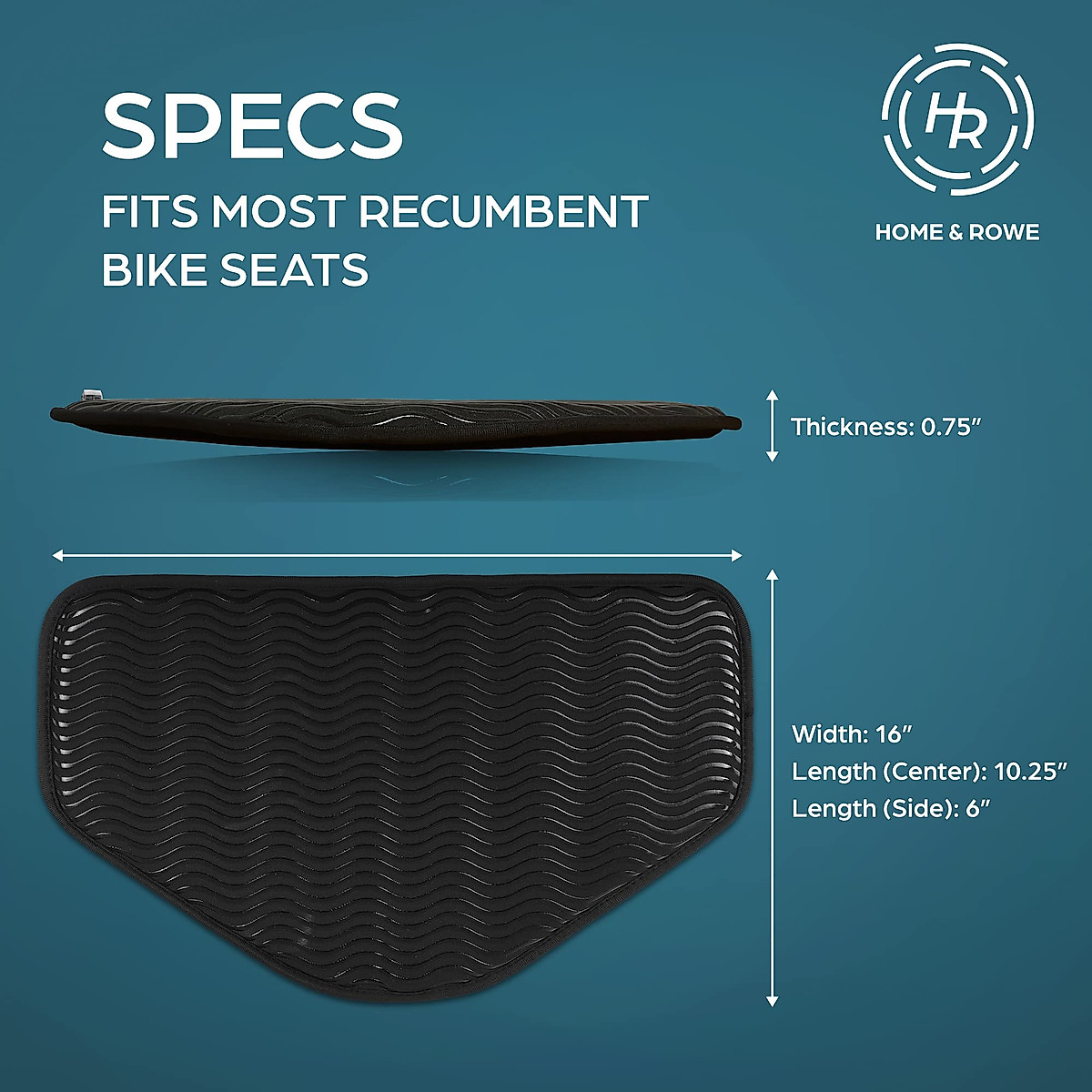 Recumbent Bike Seat Cushion - Anti Slip Large Exercise Bike Seat Cushion Pad - Ideal Recumbent Bike Cushion fits All Recumbent Exercise Bike Including Extra Wide and Desk Bike- Gel Pad