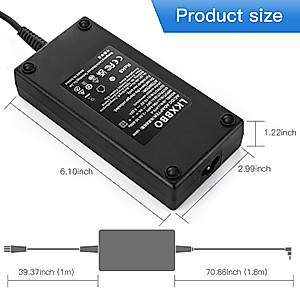 20V 9A 180W AC Adapter Charger Fit for MSI Creator M16, Stealth 15M, Crosshair Sword 15 17, GF66 GF76 GL66 GL76, A17-180P4B A18-150P1A Laptops Power Supply Adapter Cord