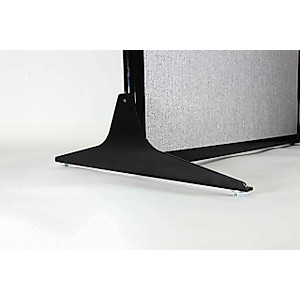 Versare Workstation Partition | Portable Wall Divider | Modern Office Cubicle | Free Standing Privacy Screen | Flexible Work Space | 66" x 70" W/Window, Cloud Gray Fabric Panels