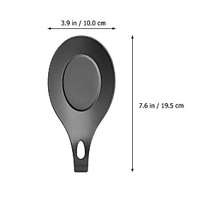 Cabilock 2pcs Silicone Spoon Mat Cooking Spoon Holder Metal Spoon Rest Soup Ladle Holder Large Spatula Holder Cutlery Rest Chopstick Silicon Utensils Tablespoon Silica Gel Food Grade