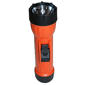 Brightstar WorkSafe 2217 LED Intrinsically Safe Flashlight | Waterproof, Explosion Proof Handheld Light for Work, Camping, Emergencies, Running & More | Orange