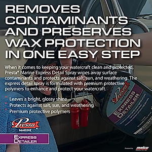 Presta Marine & RV Express Detail - Easy-to-Use Premium Gloss Enhancer/Remove Fingerprints, Smudges, and Dirt/Leaves a Protective Shine Against Salt, Sun & Weathering / 22 Oz. (166622)