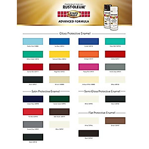 Rust-Oleum 338944 Stops Rust Advanced Spray Paint, Semi-Gloss Black 12 Ounce