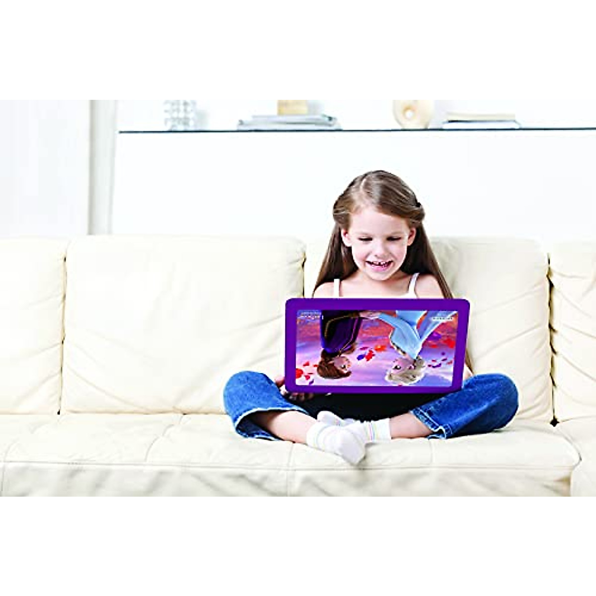 Lexibook JC598FZi5 Disney Frozen 2-Educational and Bilingual Laptop Italian/English-Girls Toy with 124 Activities to Learn, Play Games and Music with Elsa & Anna-Blue/Purple, Multicoloured, Small