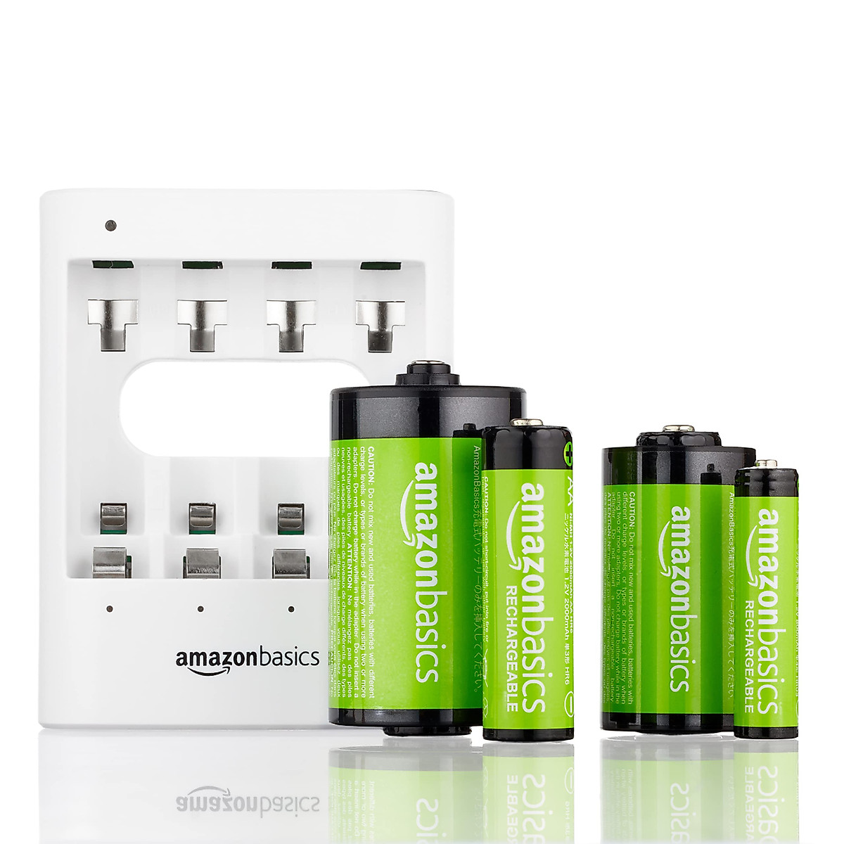 Amazon Basics 8-Pack AA Rechargeable Batteries, Recharge up to 400x, High-Capacity 2400 mAh, Pre-Charged