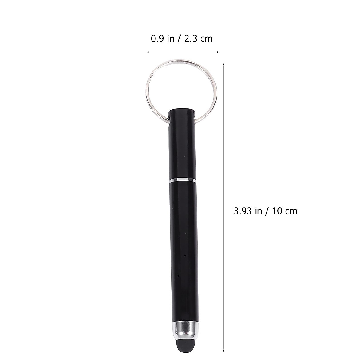 Tofficu 24 Pcs Touch Screen Ballpoint Pen Key Carabiner Stylus Pen Keychain Screen Stylus Pen Black Drawing Pens Ball Point Pens Black Drawing Pen Key Chain Portable Plastic Digital Tablet