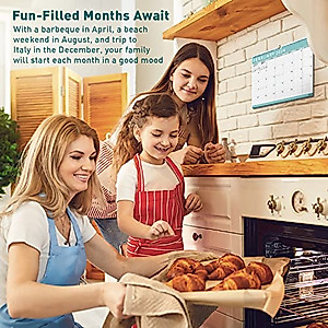 S&O Basic Teal Business Wall Calendar from Jan 2023-Jun 2024 - Tear-Off Monthly Calendar for Office - 18 Month Academic Wall Calendar 2023-2024 - Hanging Calendar with Monthly Mini-Calendars - 10.5x13.5”in