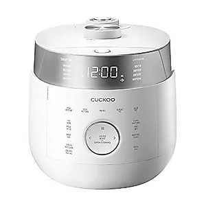 CUCKOO CRP-LHTR0609F | 6-Cup (Uncooked) Twin Pressure Induction Heating Rice Cooker | 16 Menu Options: High/Non-Pressure Steam & More, Stainless Steel Inner Pot, Made in Korea | White