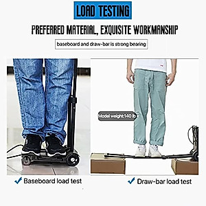 Folding Luggage Cart with Expandable Chassis,2 Wheels Folding Hand Truck Dolly,Collapsible Light Duty Dolly for Moving Shopping Travel Office Use,50lbs(Black)