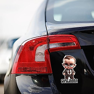 LOL Collection 3D Baby on Board Sticker for Cars - New Generation - "Chic Baby on Board" - Large 7 Inches Safety Sign