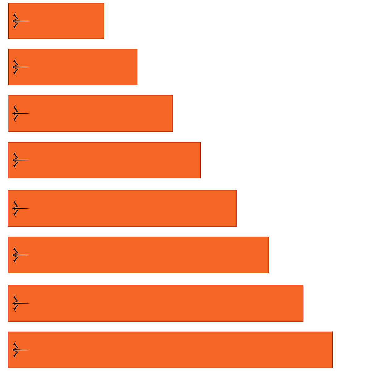 White Water Archery Matte Finish Solid Orange Icon 15pc Pack Arrow Wraps Choose Length Width (4, 1.12)