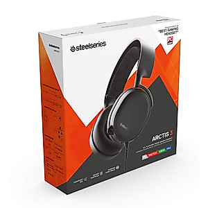 steelseries Arctis 3 (2019 Edition) All-Platform Gaming Headset for PC, PlayStation 4, Xbox One, Nintendo Switch, VR, Android, and iOS - Black (Renewed)