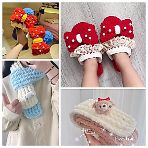 190g/ball Chenille Knitting Yarn Soft Ice Strip Line Cotton Yarn DIY Wool Yarn for Hand Knitting Scarf Thick Wool Yarn