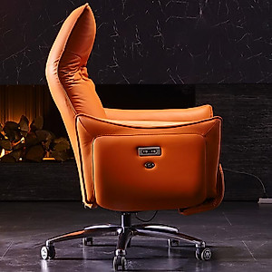 Kinnls Pearl Power Recliner High Back Desk Chair High-Grade Texture Modern Sophistication Executive Swivel Office Chair with Footrest for New Office Life