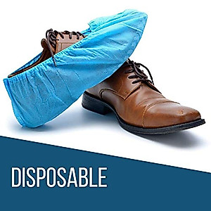 Strongman Tools Shoe Covers 120-Pack (60 Pairs) Shoe Protector for Men & Women, Disposable Shoe Covers Non Slip & Reusable, Water-Resistant Booties for Shoes, Durable for Indoor & Outdoor Use