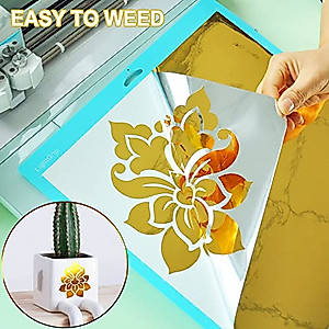 Prime Vinyl Chrome Gold Permanent Vinyl Roll, Gold Vinyl for Cricut - 12" x 10 Ft- Chrome Metallic Adhesive Vinyl for Silhouette Cameo, Decor Sticker, Cutting Machine, Home Decal