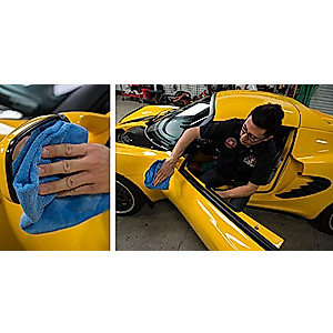 Chemical Guys MIC10203 Microfiber Towel (Blue 15" x 15") , Pack of 3