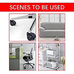 2 Inch Black Silent Stemless Caster,Office Chair Wheels Replacement Chair Casters,Furniture Casters, Replacement Swivel Chair Accessories,5pcs,150kg Capacity.