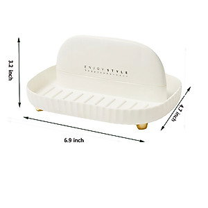 NJLJOM Spoon Rest For Stove Top, Pot Lid Holder for Kitchen Counter, Plastic Utensil Rest Cooking Ladle/Spatula/Grill Utensil Organizer (White)