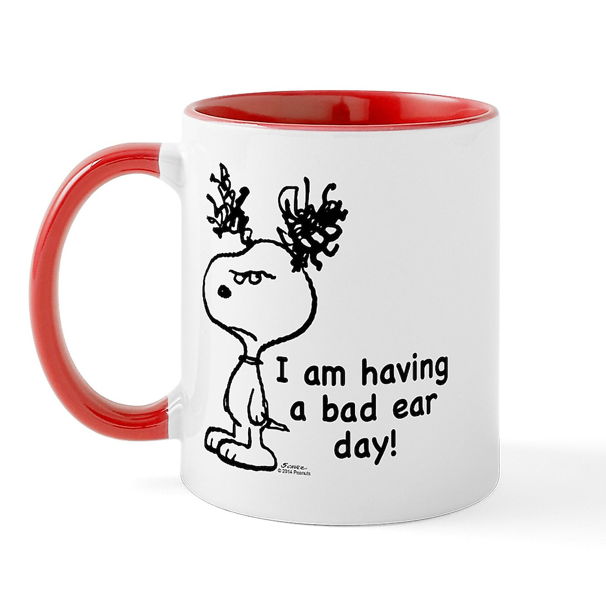 CafePress Snoopy: Bad Ear Day Mug Mugs Ceramic Coffee Mug, Tea Cup 11 oz