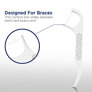 Fremouth Upgraded Orthodontic Flossers for Braces - Ortho Dental Floss Picks, 100 Count (Pack of 1)