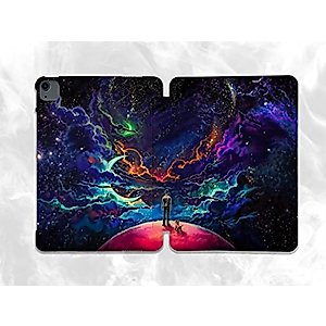 Kawaii Outer Space Galaxy case Compatible with iPad Mini Air Pro 7.9 8.3 9.7 10.2 10.9 11 12.9 inch Pattern Cover New 2022 2021 Trifold Stand 3 4 5 6 7 8 9 Generation 285 (10.2" 7/8/9 gen)